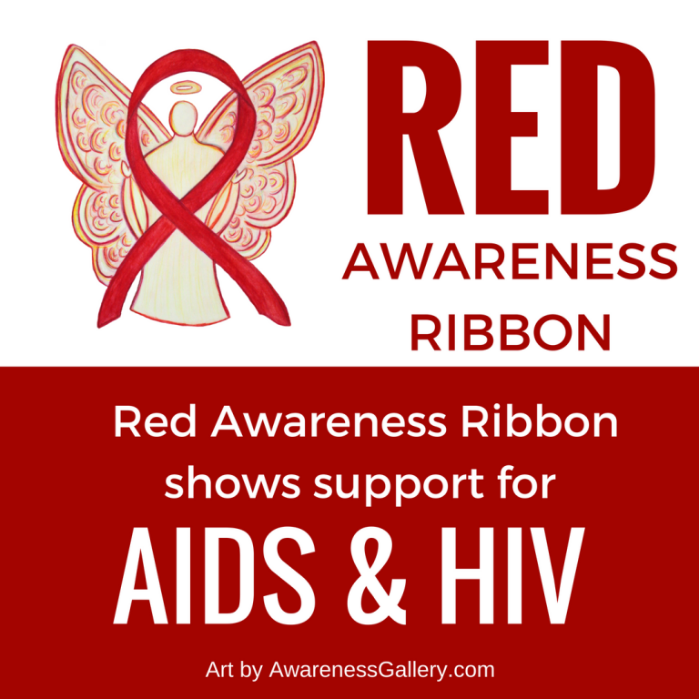 Red Awareness Ribbon Color Meaning and Gifts - Awareness Gallery Art