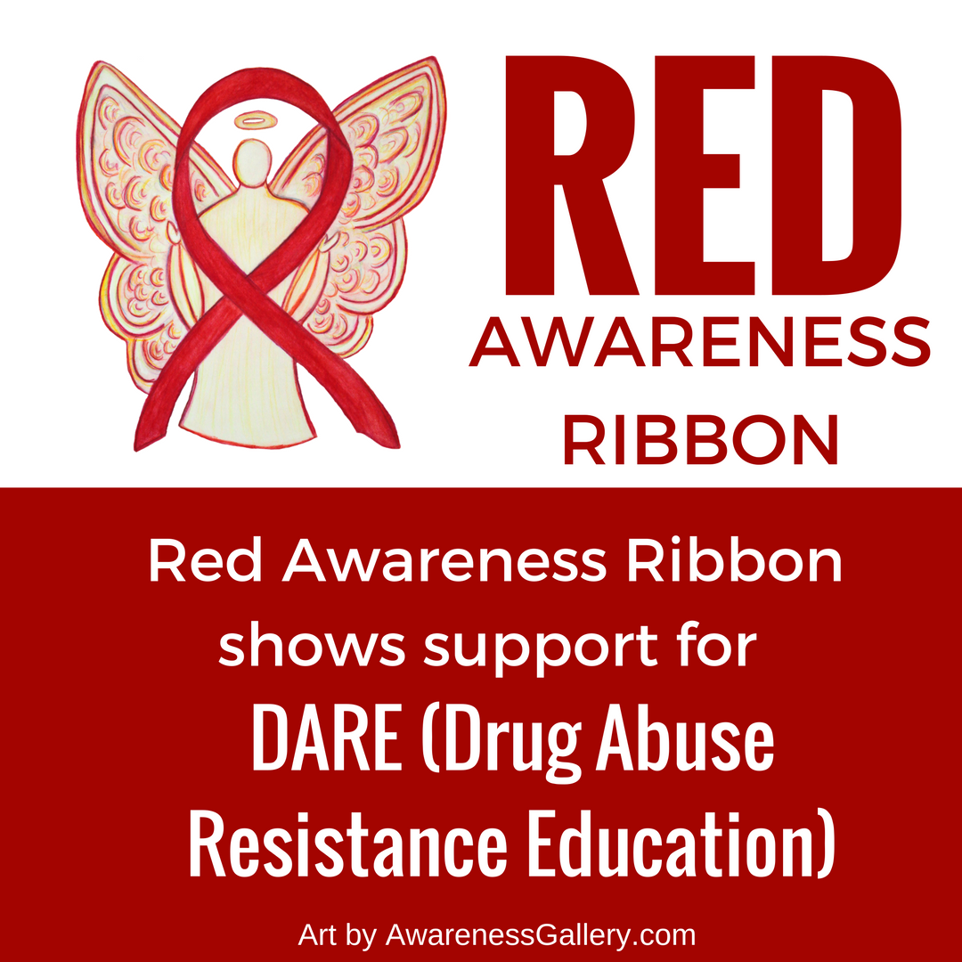 Red Awareness Ribbon Color Meaning and Gifts - Awareness Gallery Art
