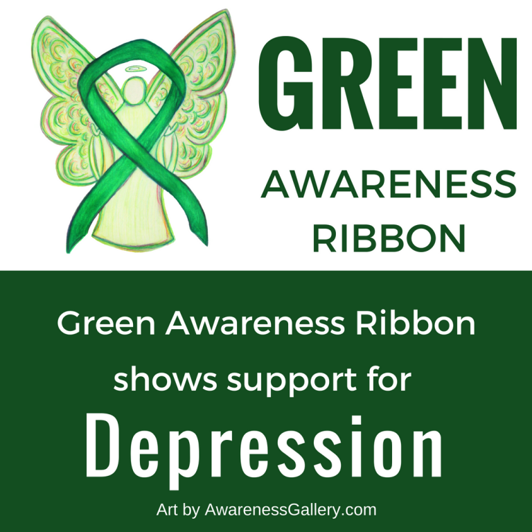 Depression Awareness Ribbon Custom Gifts and Merchandise - Awareness ...