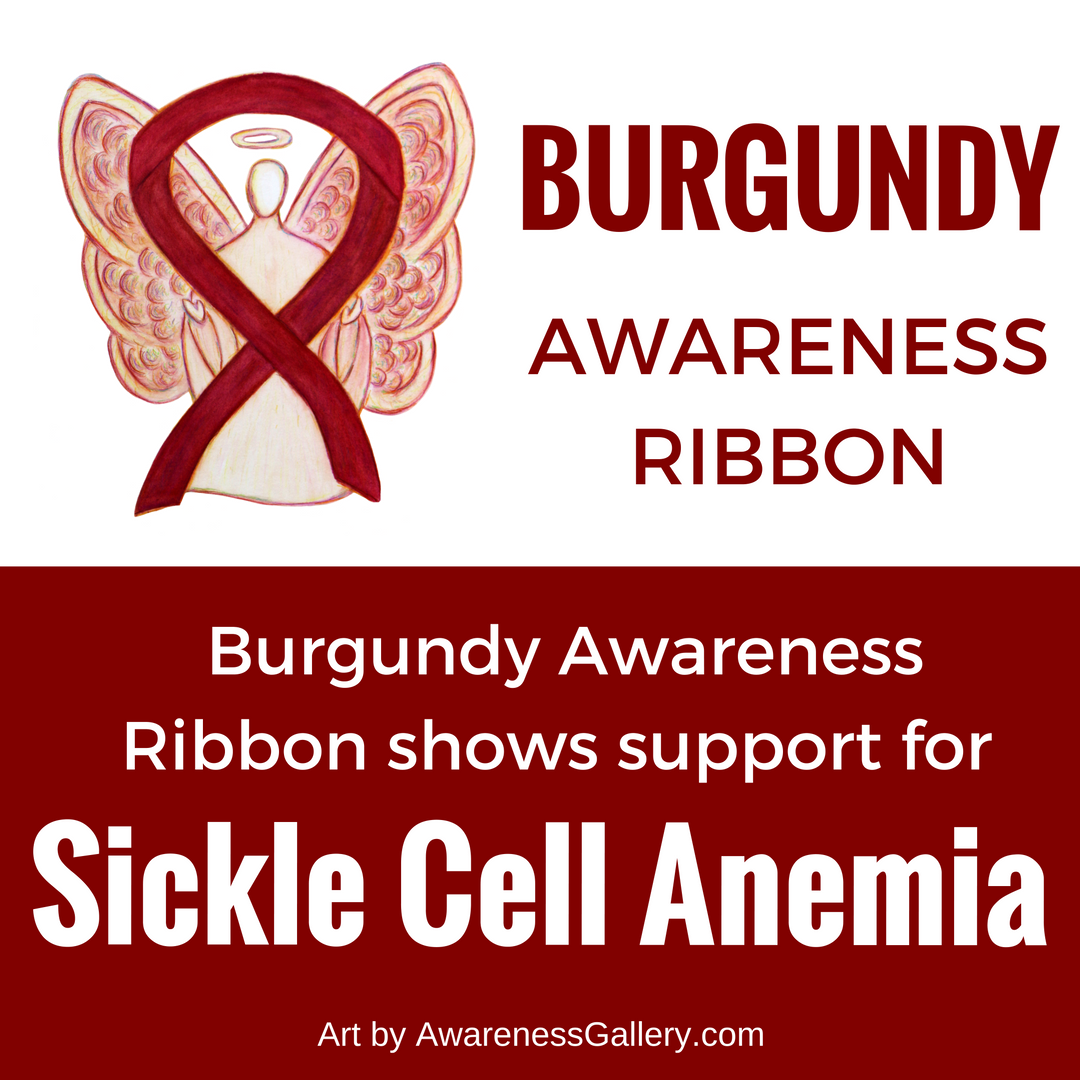 Burgundy Awareness Ribbon Color Meaning and Gifts - Awareness Gallery Art
