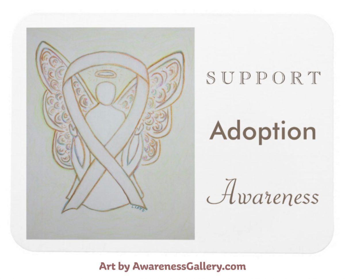 Child Adoption Awareness White Ribbon Custom Gifts and Merchandise ...