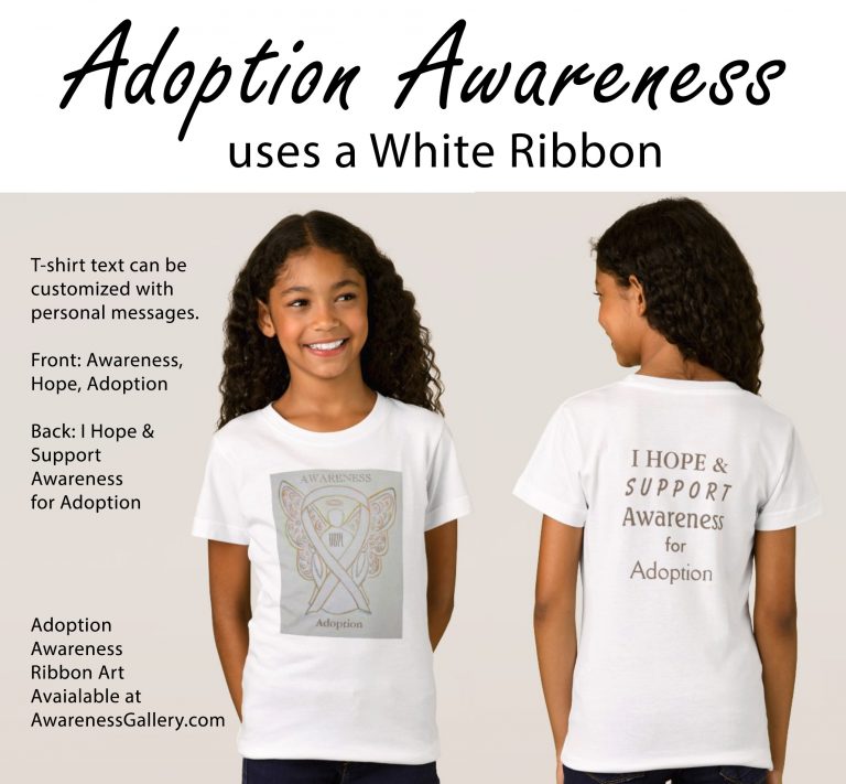 Child Adoption Awareness White Ribbon Custom Gifts and Merchandise ...