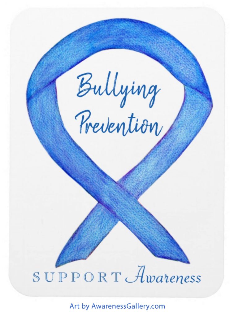 Bullying Prevention Blue Awareness Ribbons Custom Merchandise ...