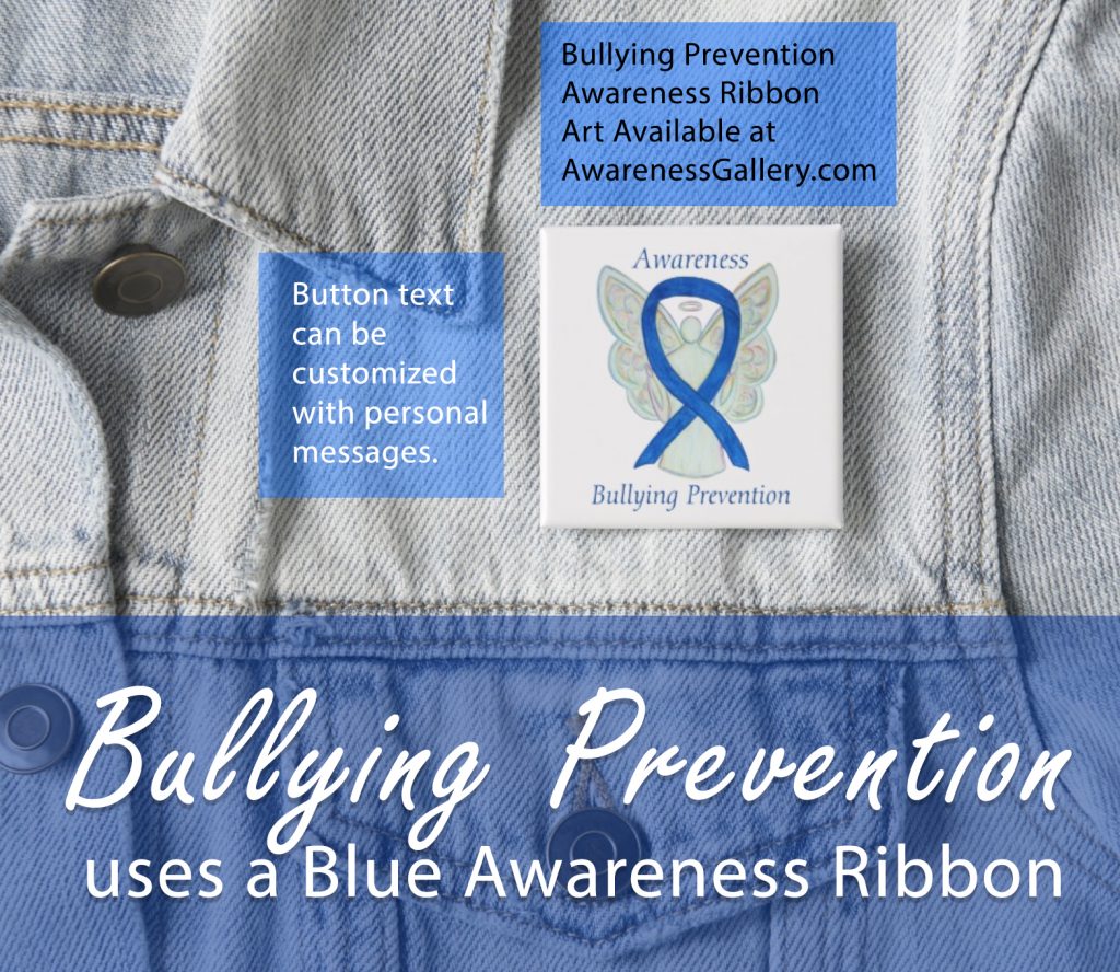 Bullying Prevention Blue Awareness Ribbons Custom Merchandise ...