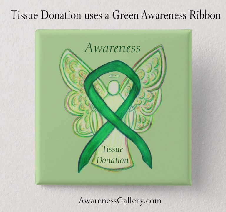 Tissue Donation and Organ Transplant Donor Awareness Ribbon Custom ...