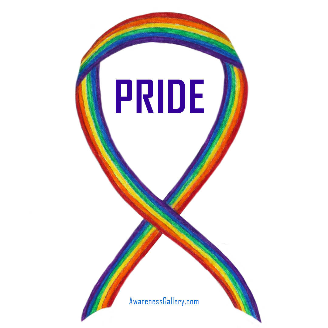 LGBTQIA Pride and Rainbow Awareness Ribbon - Awareness Gallery Art