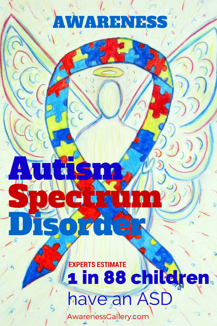 Autism Spectrum Disorders (ASD) Awareness Ribbon Custom Gifts and ...