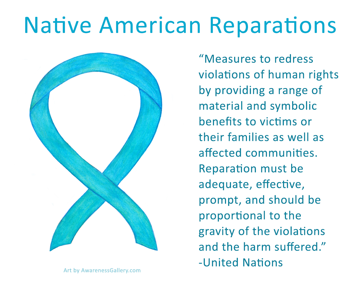Native American Reparations Awareness Ribbon Merchandise - Awareness ...