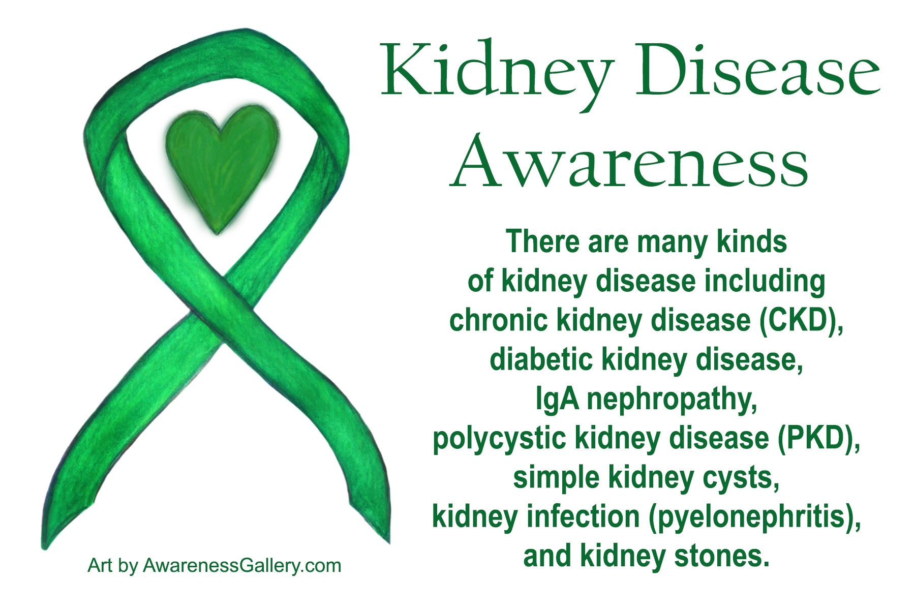 Kidney Disease Awareness Ribbons Custom Gifts and Merchandise ...