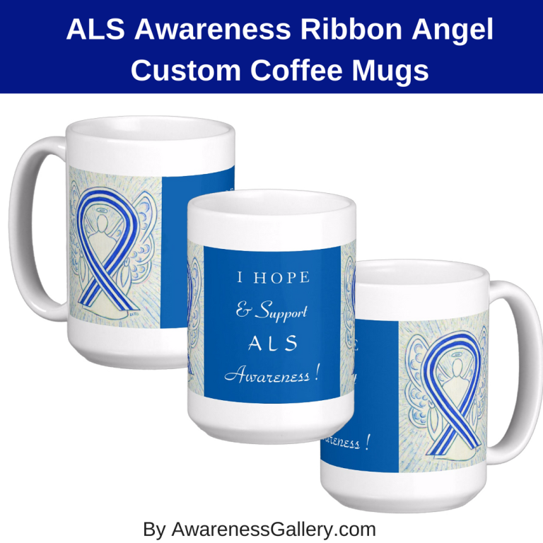 Amyotrophic Lateral Sclerosis (ALS) Awareness Ribbon Custom Gifts and ...