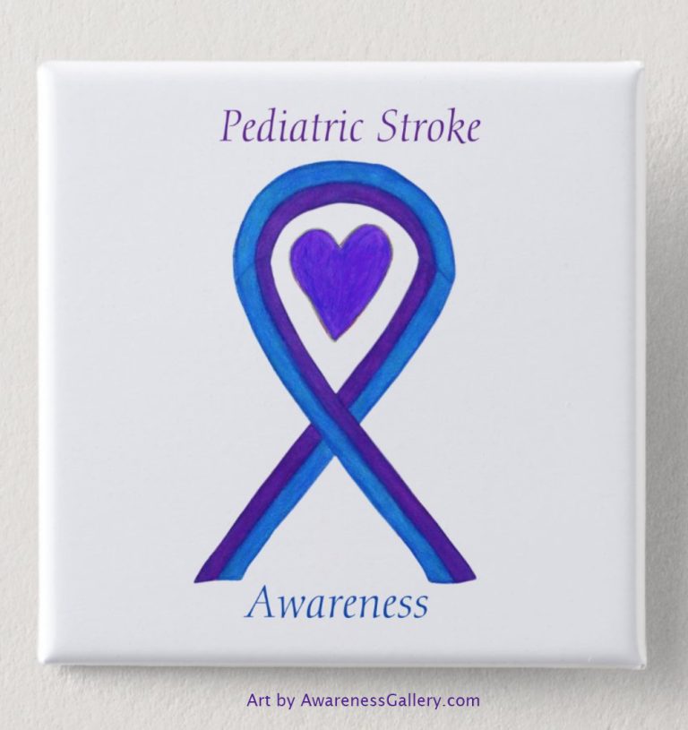 Pediatric Stroke Awareness Ribbon Custom Gifts and Childhood Stroke ...