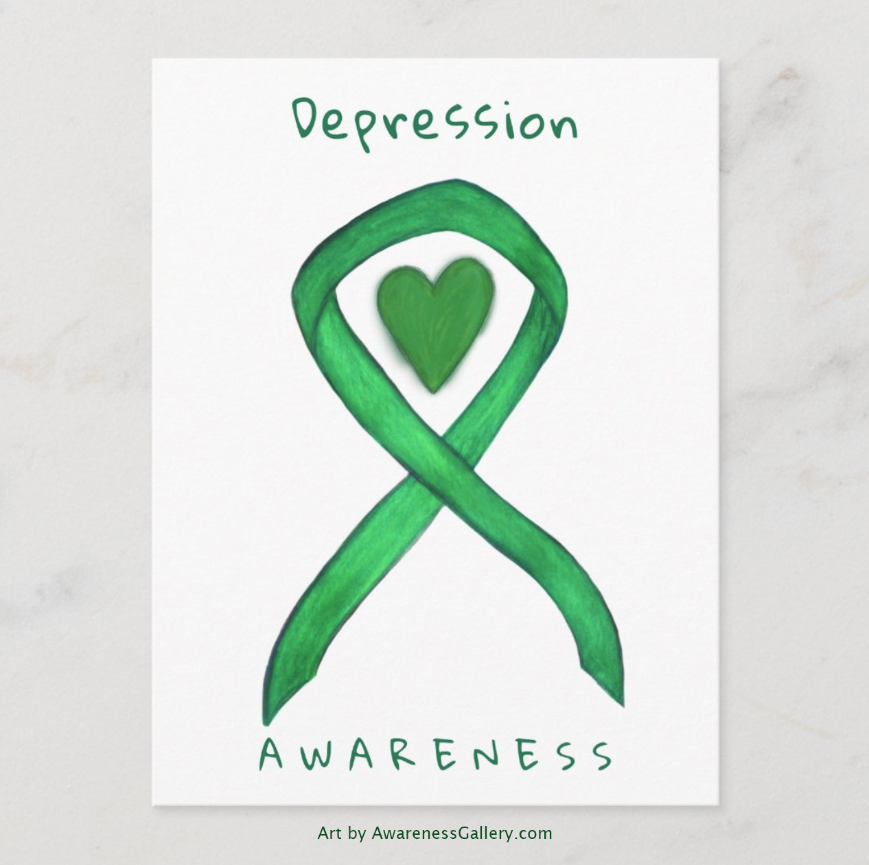 Depression Awareness Ribbon Custom Gifts and Merchandise - Awareness Gallery Art