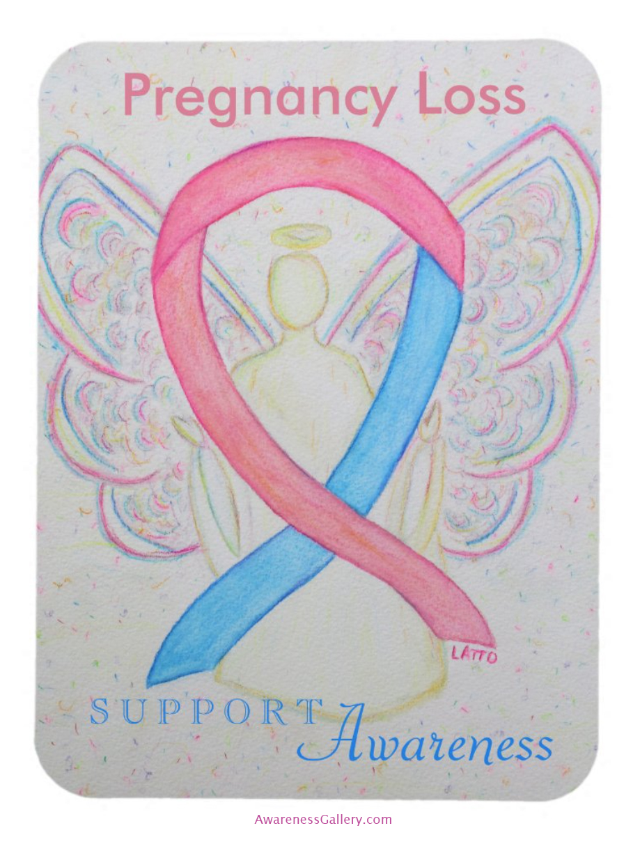 Pregnancy Loss, Miscarriage, and Stillbirth Awareness Ribbon Custom ...