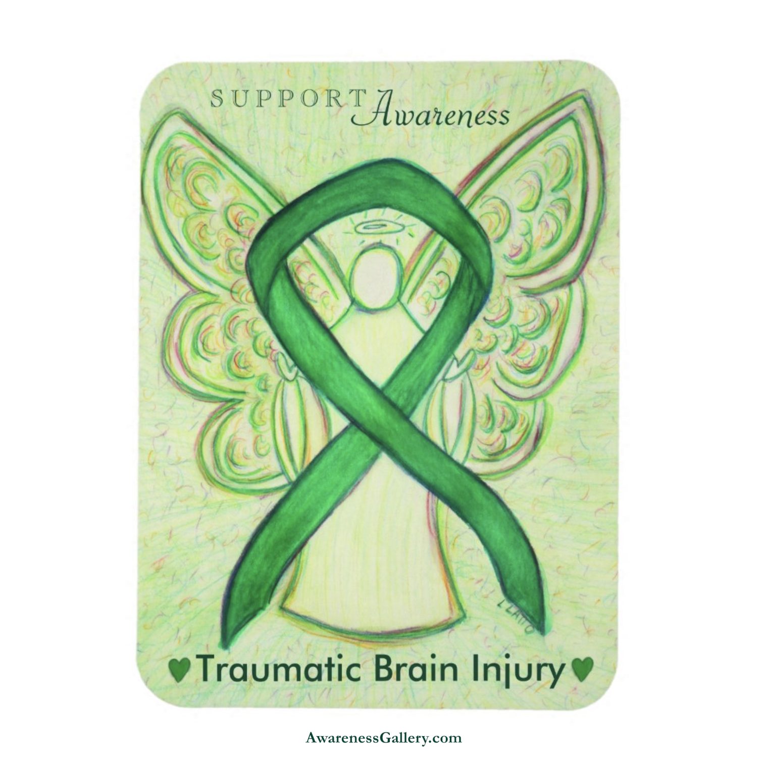 Traumatic Brain Injury (TBI) Awareness Ribbon Custom Gifts and ...