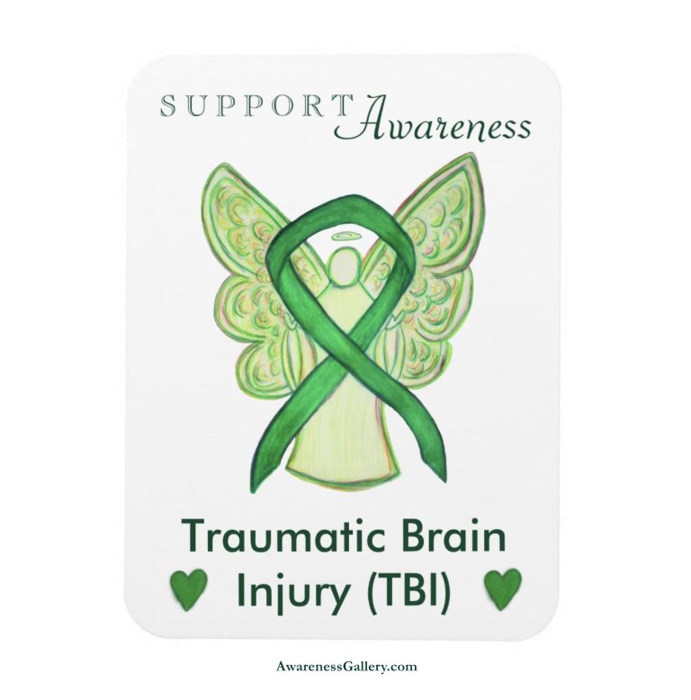 Traumatic Brain Injury (TBI) Awareness Ribbon Custom Gifts and ...