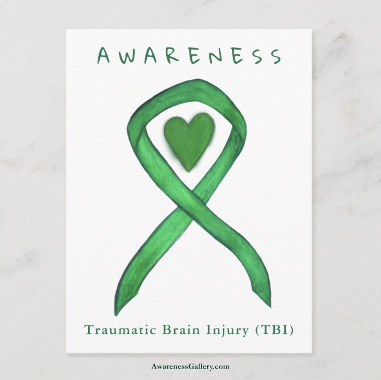 Traumatic Brain Injury (TBI) Awareness Ribbon Custom Gifts and ...