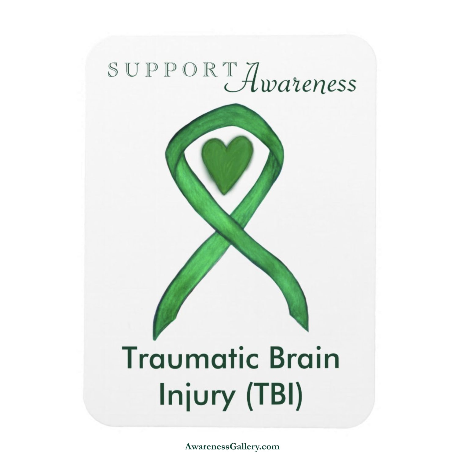 Traumatic Brain Injury (TBI) Awareness Ribbon Custom Gifts and ...